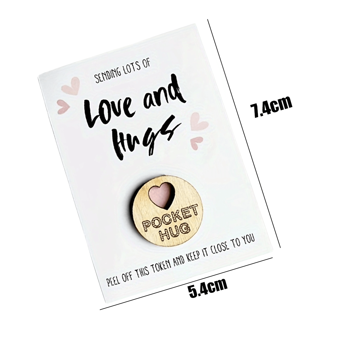 1pc Good Luck Wood Greeting Card Pocket Elf Hugging Gift, Suitable For ...