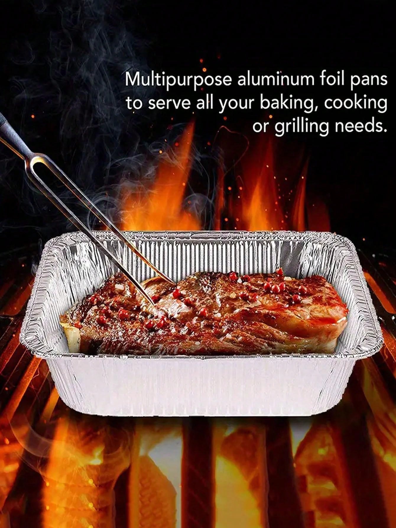 5pcs Large Capacity Tin Foil Box - Perfect For Baking Cooking And ...