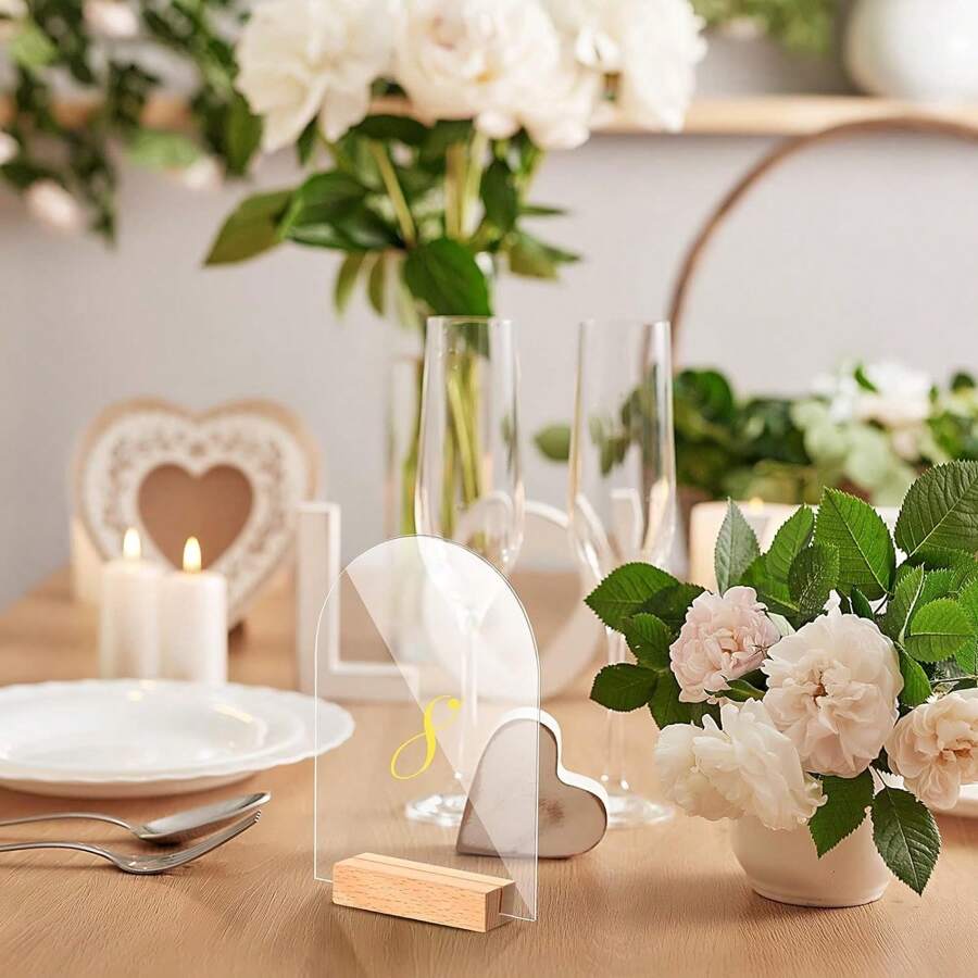 5pcs Acrylic Signs For Wedding Blank Clear Arch Acrylic Without Base ...