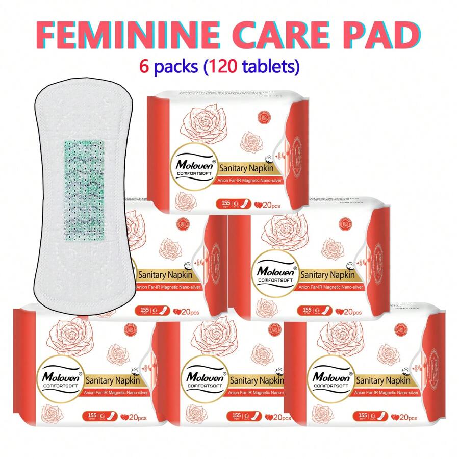 Female Private Care Pad, 120pcs/80pcs/20pcs, 6.1inch Thin & Soft ...