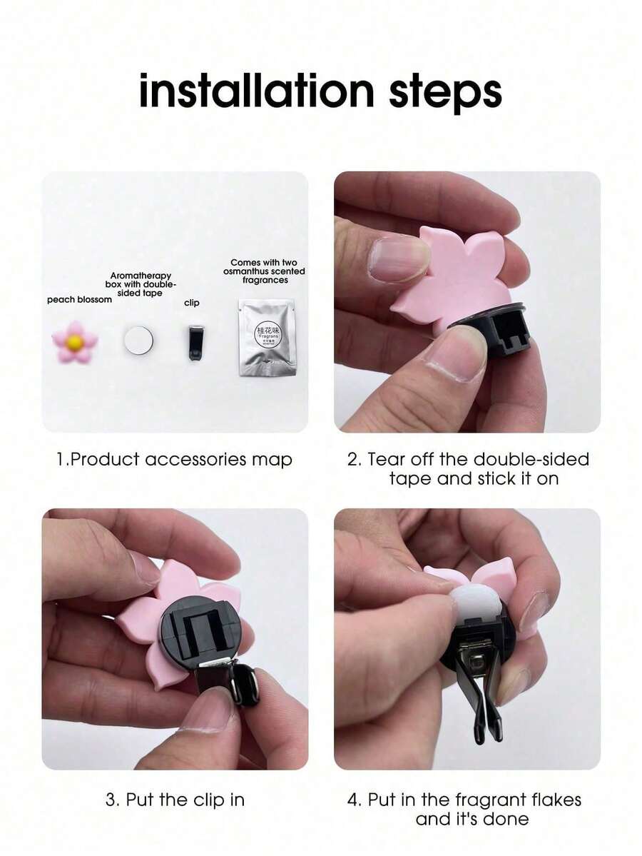 Car Aromatherapy Diffuser With Sunflower Design, Fits In Car's Air Vent ...