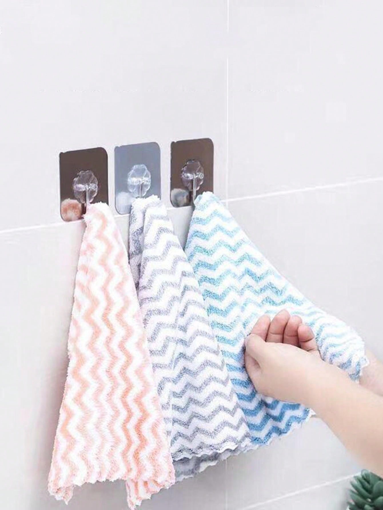 20pcs Random Color Thickened Coral Fleece Non-Stick Oil Lazy Dishcloth ...