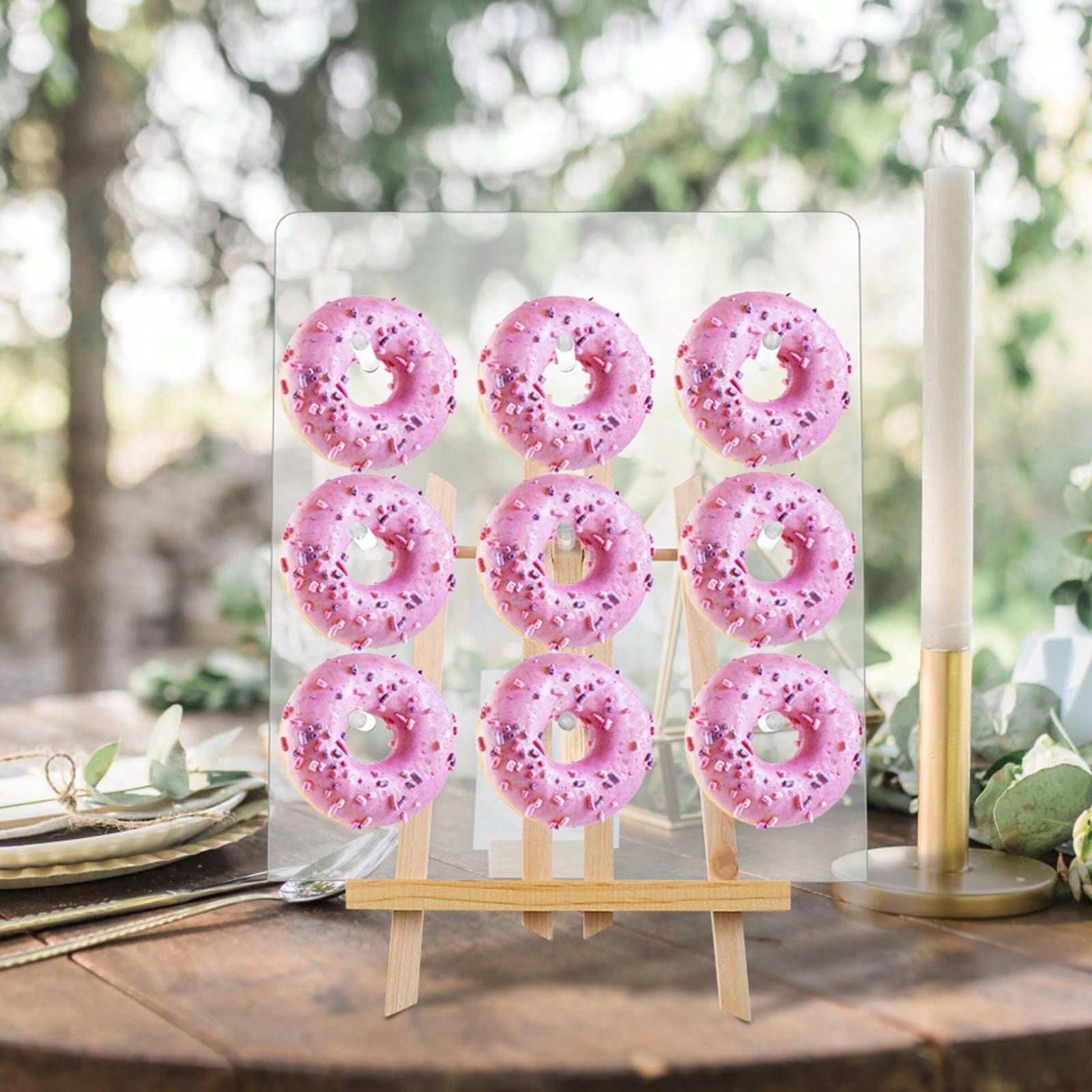 Square Donut Wall Display Stand Clear Acrylic Doughnut Bagel Holder ...