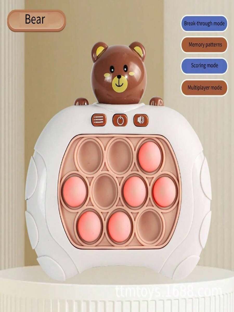 Brown Mole Whacking Machine, Cartoon Style Push The Button Game ...