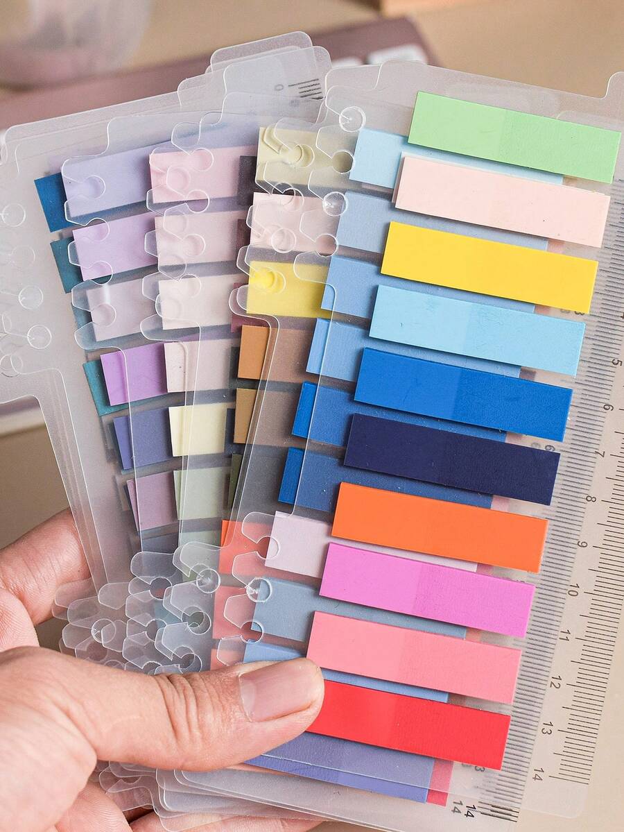 10 Patterns/Set 2000pcs Pet Ultra-Thin Index Memo Sticker For Student's ...