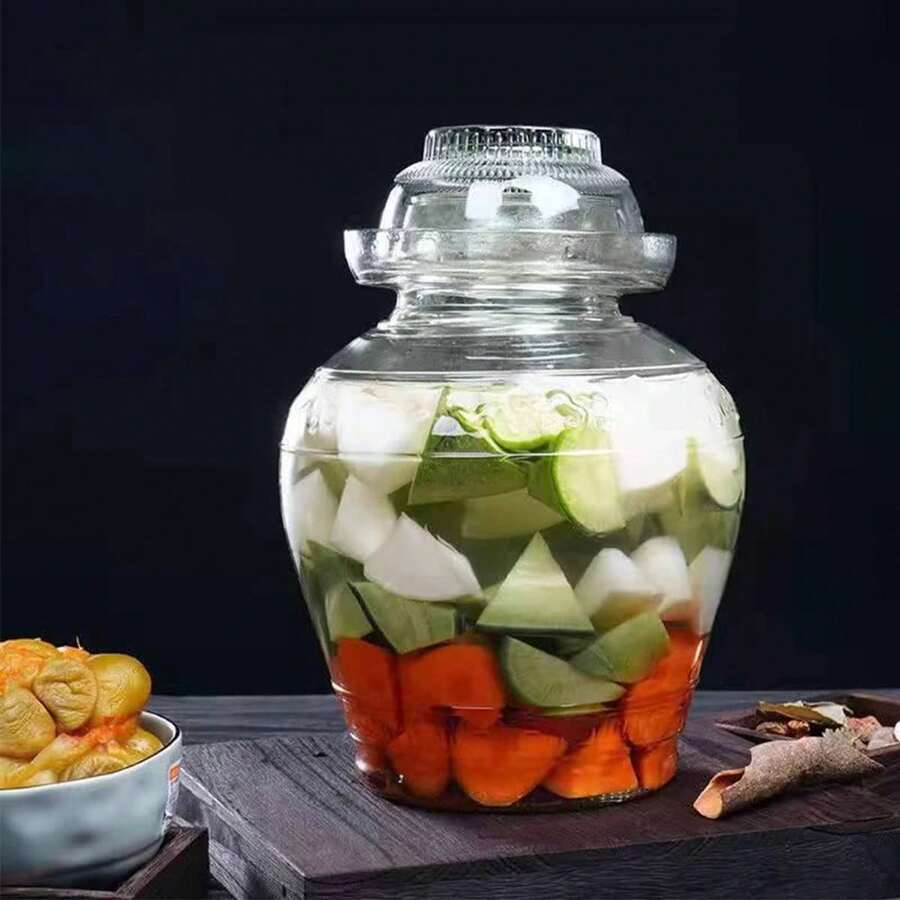 1pc Fermentation Jar Pickle Jar, 2.5 Liter Wide Mouth Traditional ...