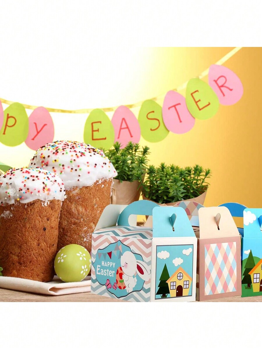 24 Pieces Easter Paper Candy Gift Boxes Treat Cookie Sweet Package ...
