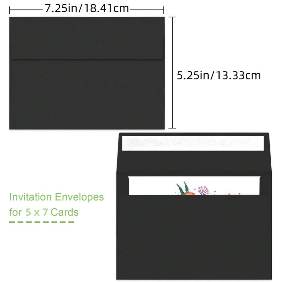 50 Packs 5x7 Envelopes, A7 Envelopes, 5x7 Envelopes For Invitations ...