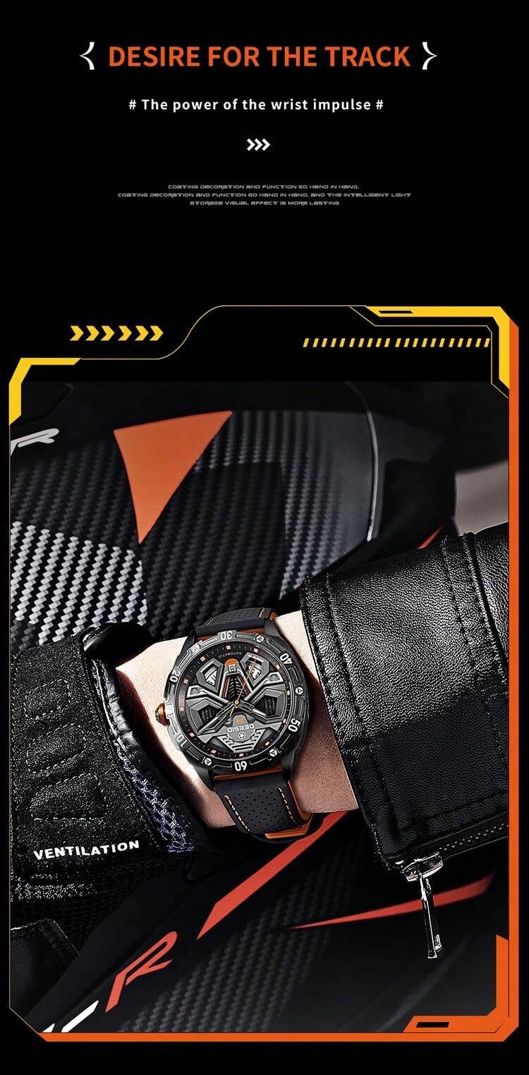 Deesio هدية ساعة رياضية للرجال، ساعة ميكانيكية تلقائية مثقوبة بتصميم ...