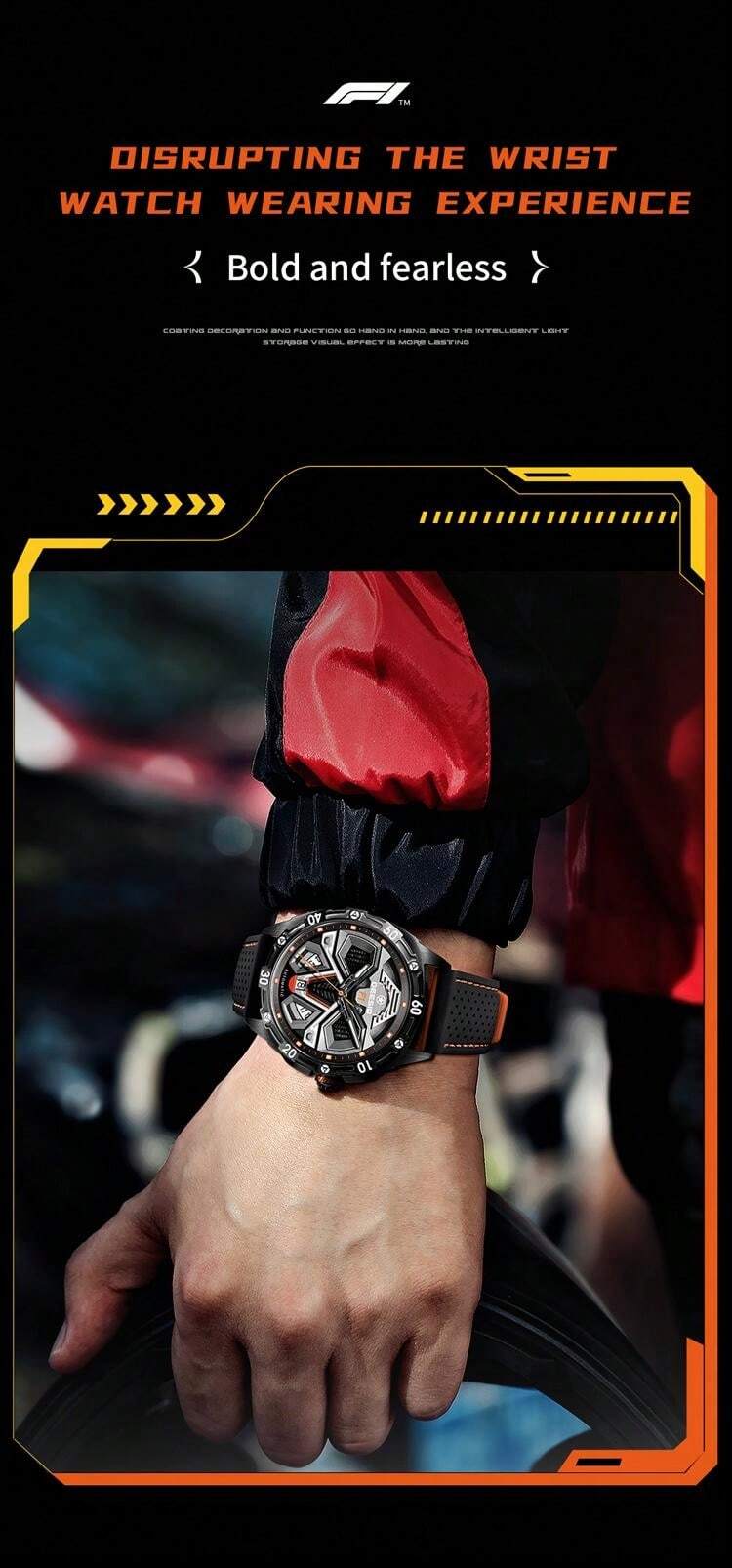 Deesio هدية ساعة رياضية للرجال، ساعة ميكانيكية تلقائية مثقوبة بتصميم ...