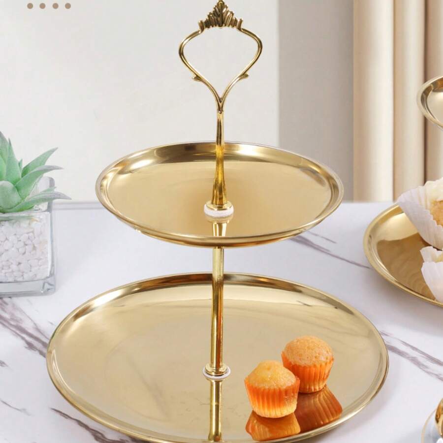 Stainless Steel Multi-Tiered Dessert Display Stand, For Home, Living ...