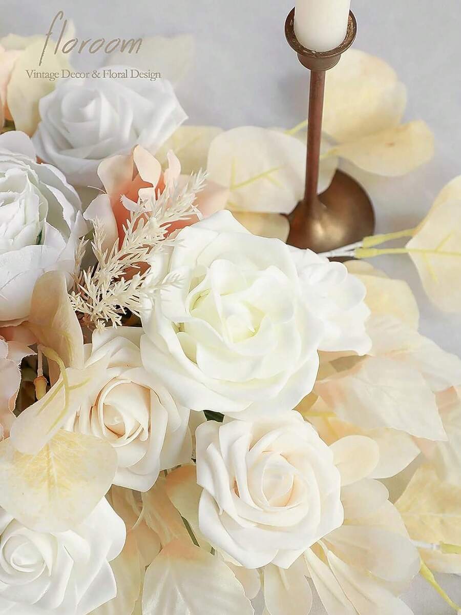 25 Beautiful White Foam False Roses, Made By The Florist, With Stems ...