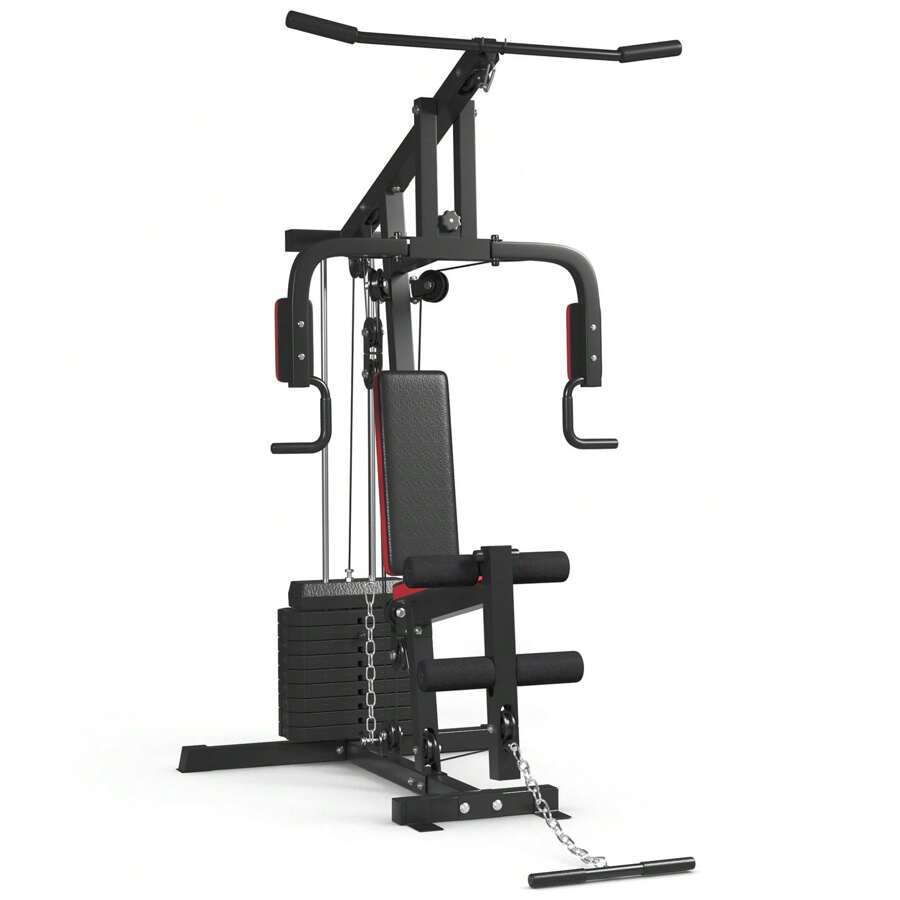 Multifunctional Home Gym Machine With 100 Lbs Weight Stack, 12-Pulley ...