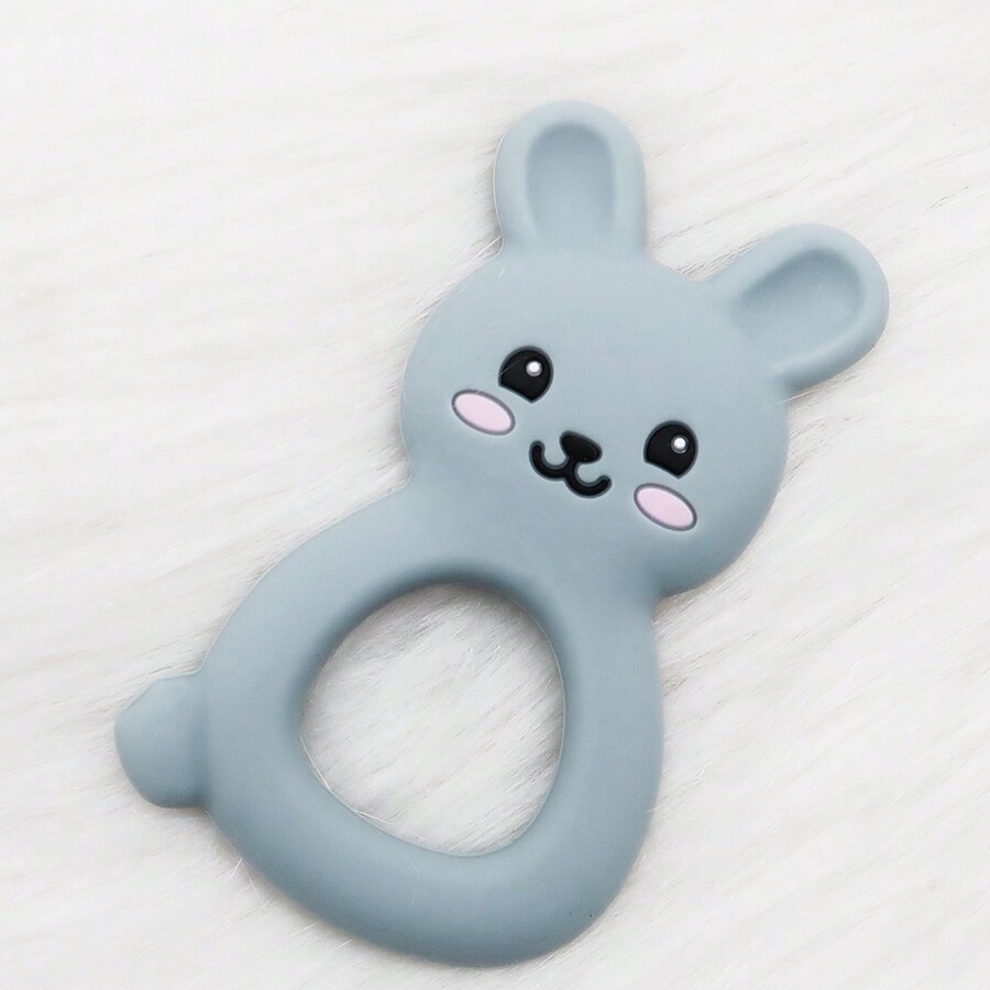 Rabbit-Shape Teething Toy For Infants, Made Of Silicone, Safe & Durable ...