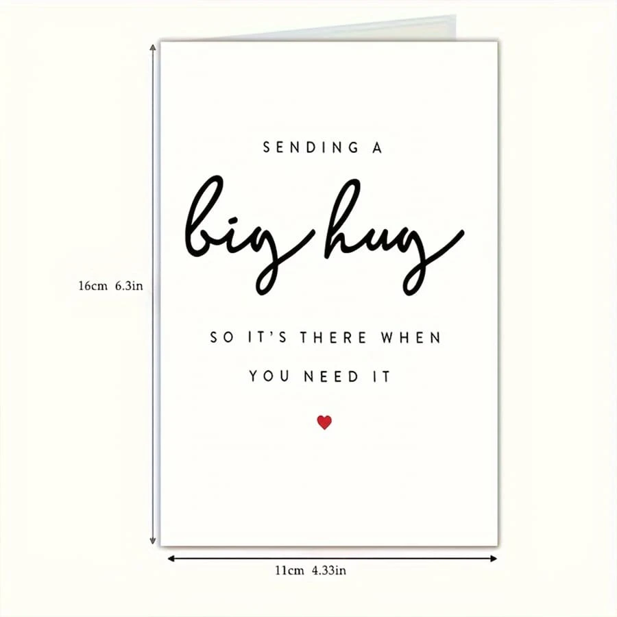 1pc Sending A Big Hug So It's There When You Need It, Missing You Card, Long Distance Card, Hug ...