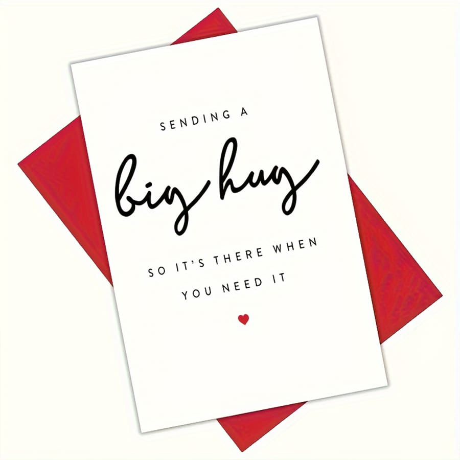 1pc Sending A Big Hug So It's There When You Need It, Missing You Card, Long Distance Card, Hug ...
