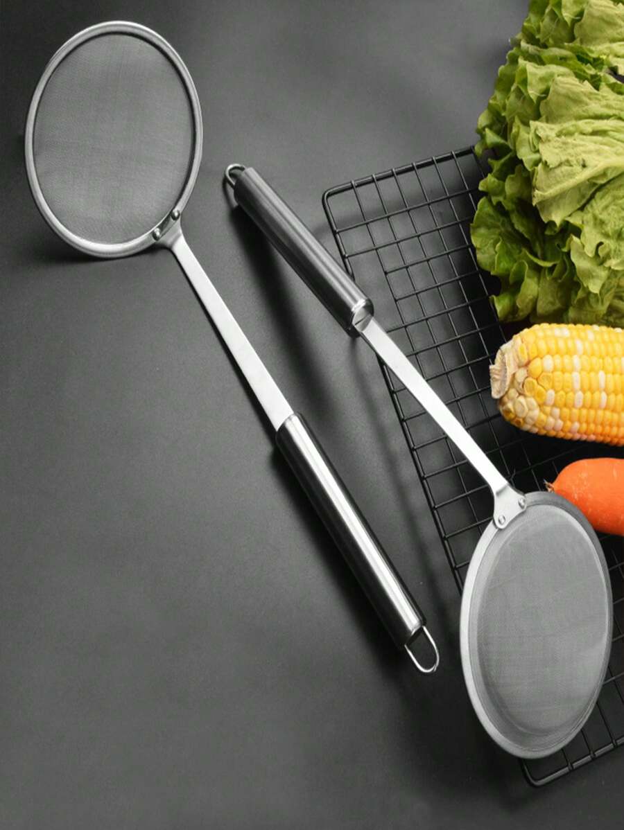 1 stuk Roestvrij Staal Olieafschuimer Pollepel Met Fijn gaas , Olie ...