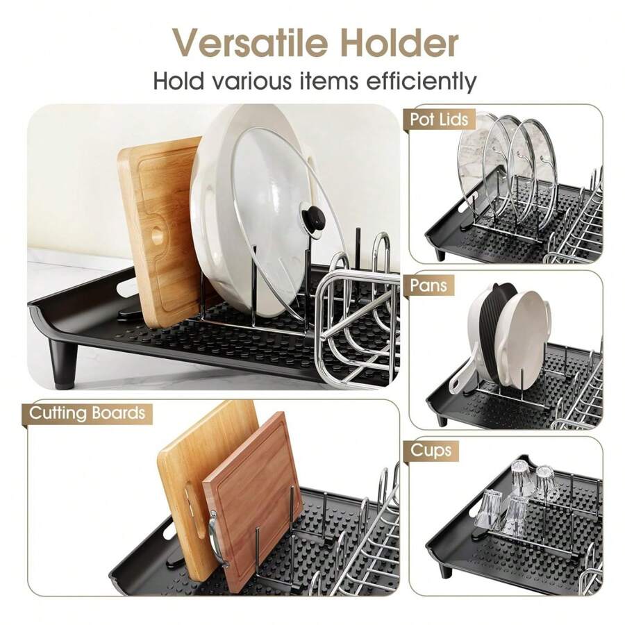 Large Dish Drying Rack For Kitchen Counter Extendable Dish Rack With ...