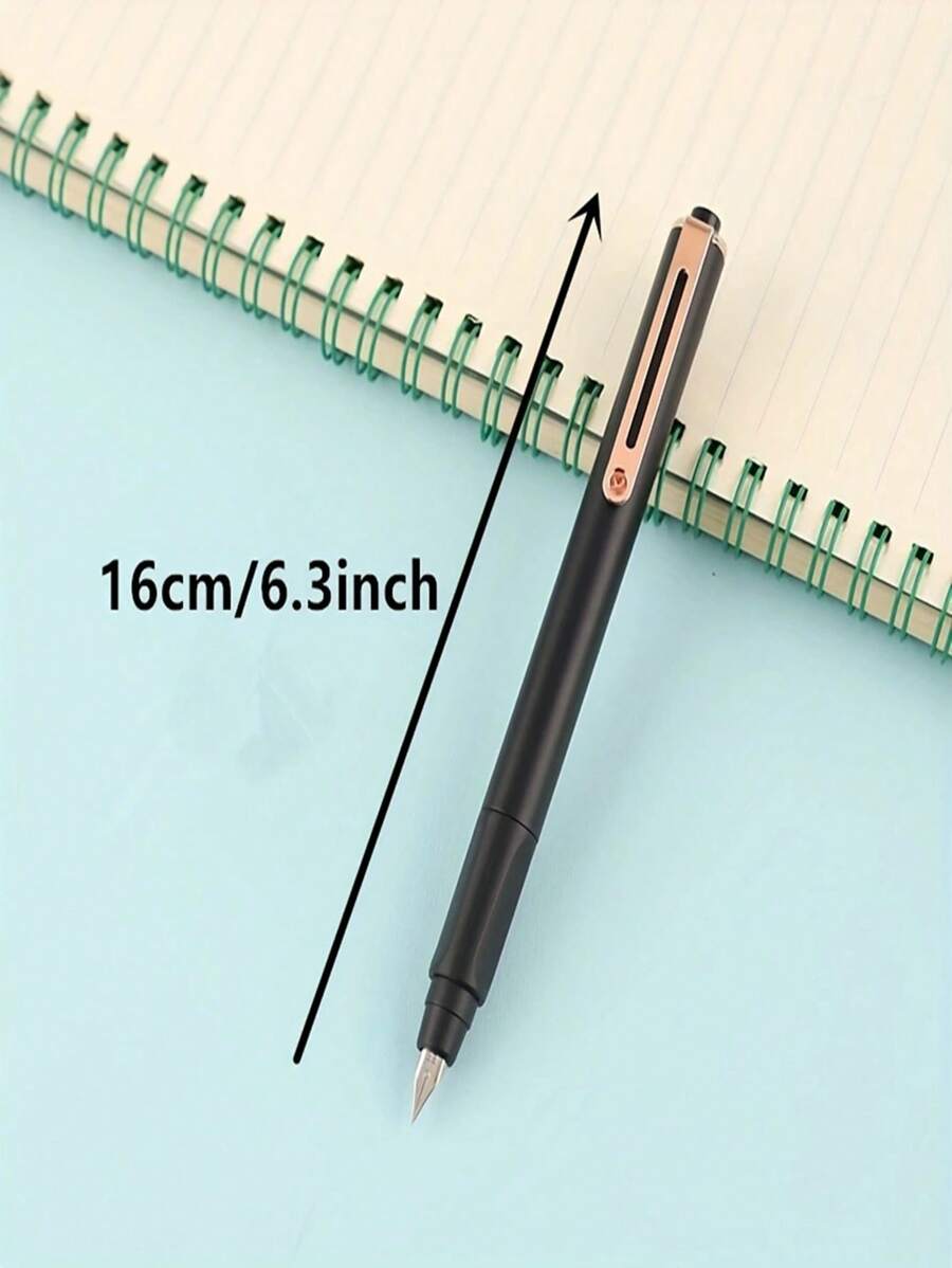 1pc Push Button Fountain Pen Special For Students With Three Point ...