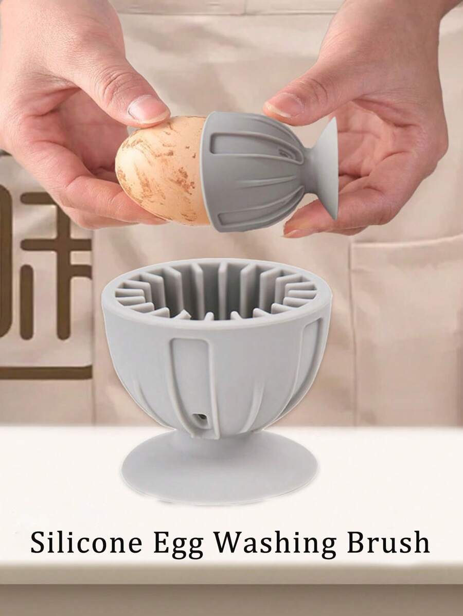 Brosse De Lavage D'œufs En Silicone, Brosse De Nettoyage D'œufs, Brosse De Frottement Pour Les ...