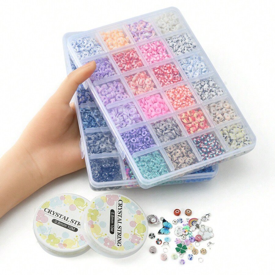 5000pcs 48 Colors Polymer Clay Sheets, Alloy Glue Dropper, Letter Decor ...