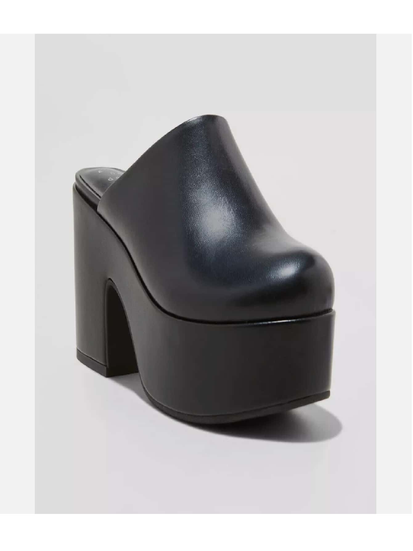 Women Platform Clog Heels Black Chunky Heels | SHEIN USA