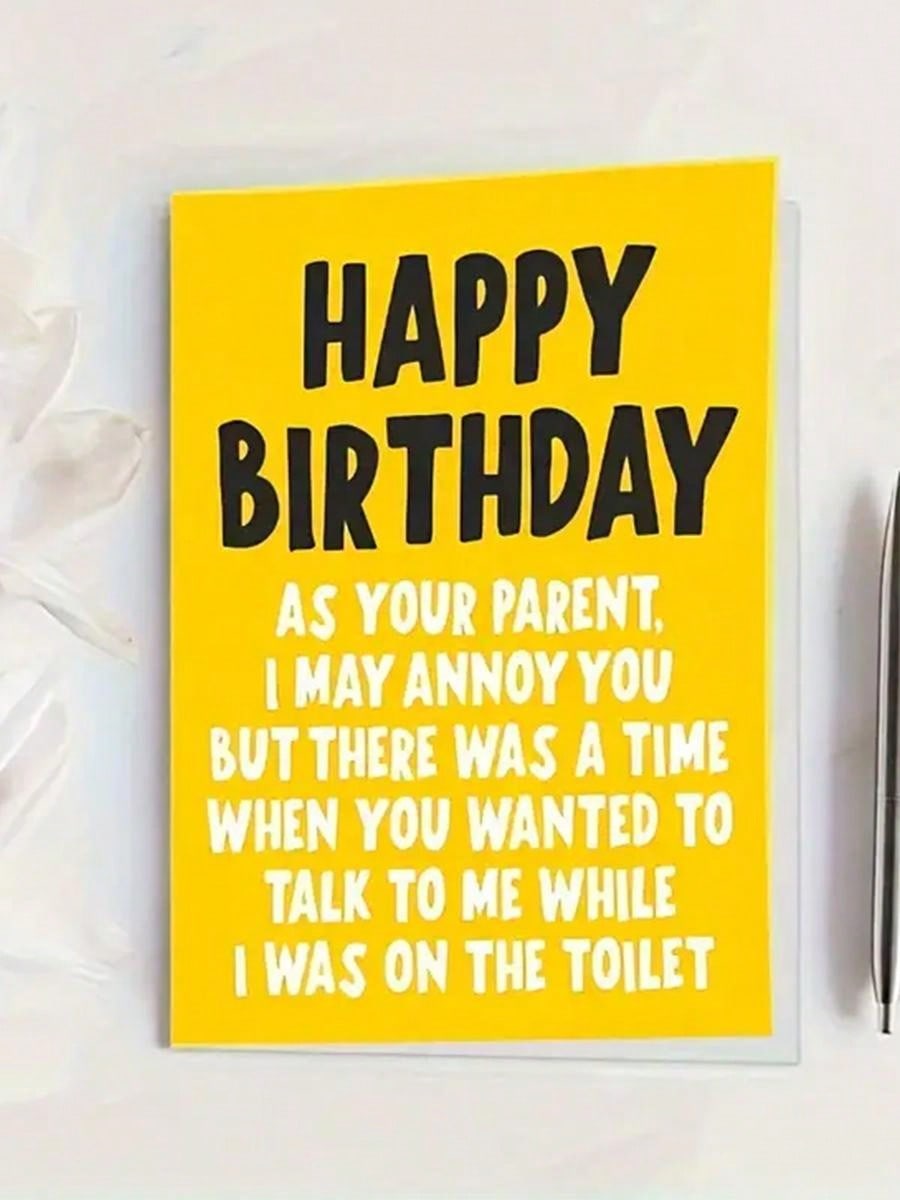 1pc Funny Happy Birthday Card Happy Anniversary Cards Happy Birthday Card Year Old Card