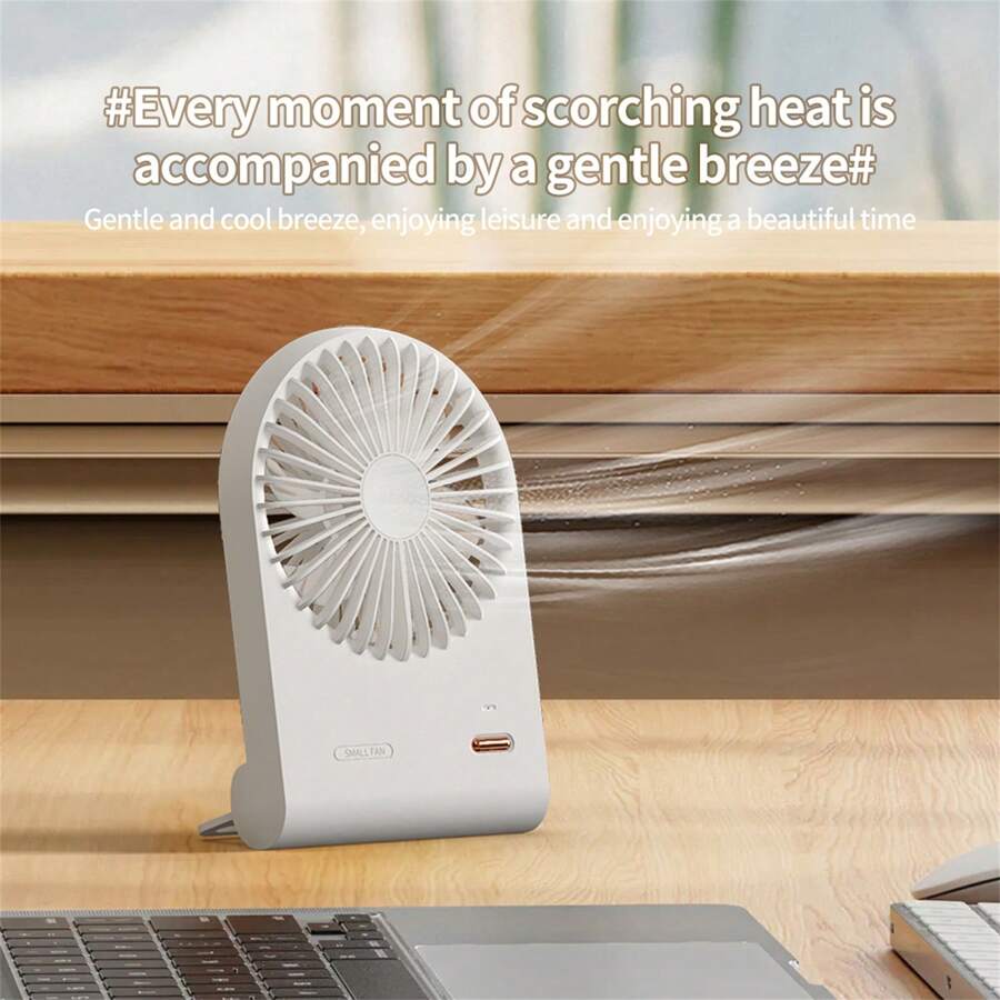 Small Desktop Fan 3-Speed Adjustment Mini Cooling Fan Low Noise Stand ...