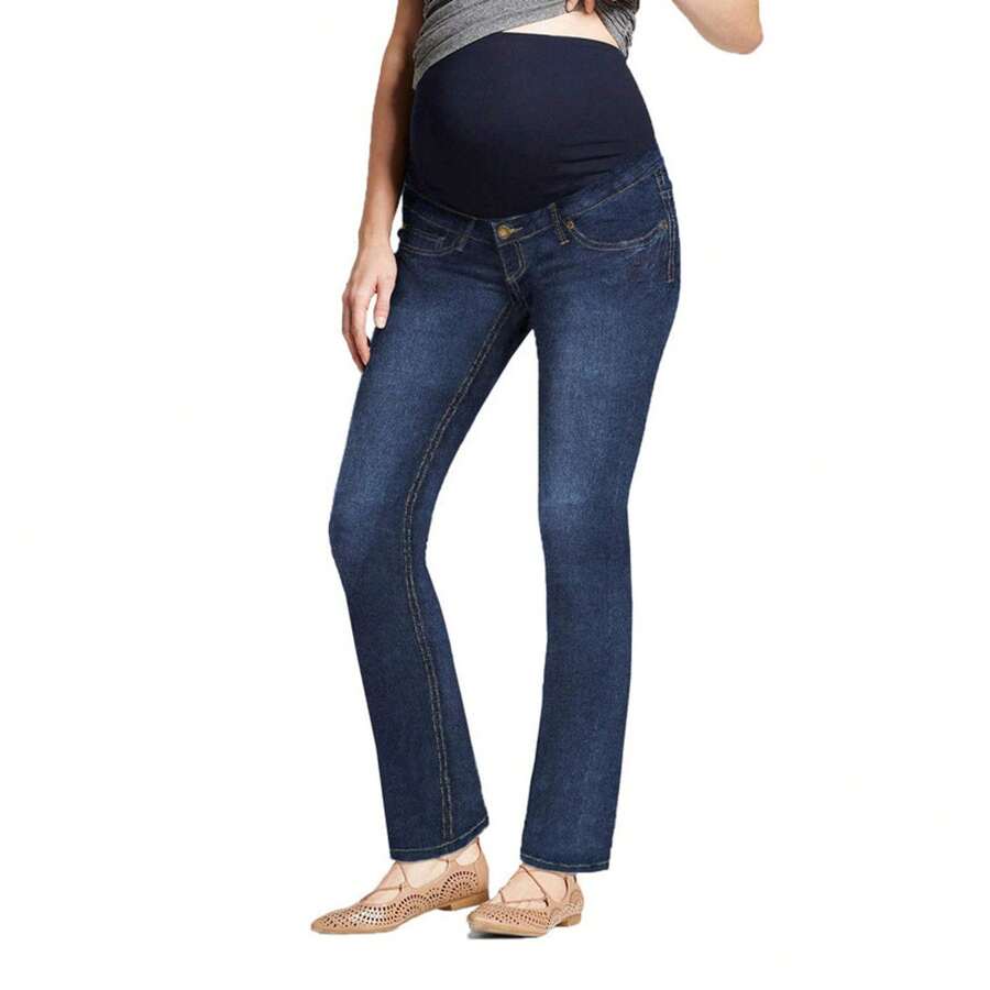 Women's Super Comfy Stretch Maternity Bootcut Jeans | SHEIN USA