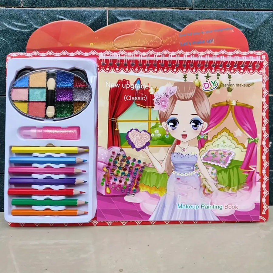 1pc Cosmetics-Themed Coloring Book Toy, Drawing & Diy Educational ...