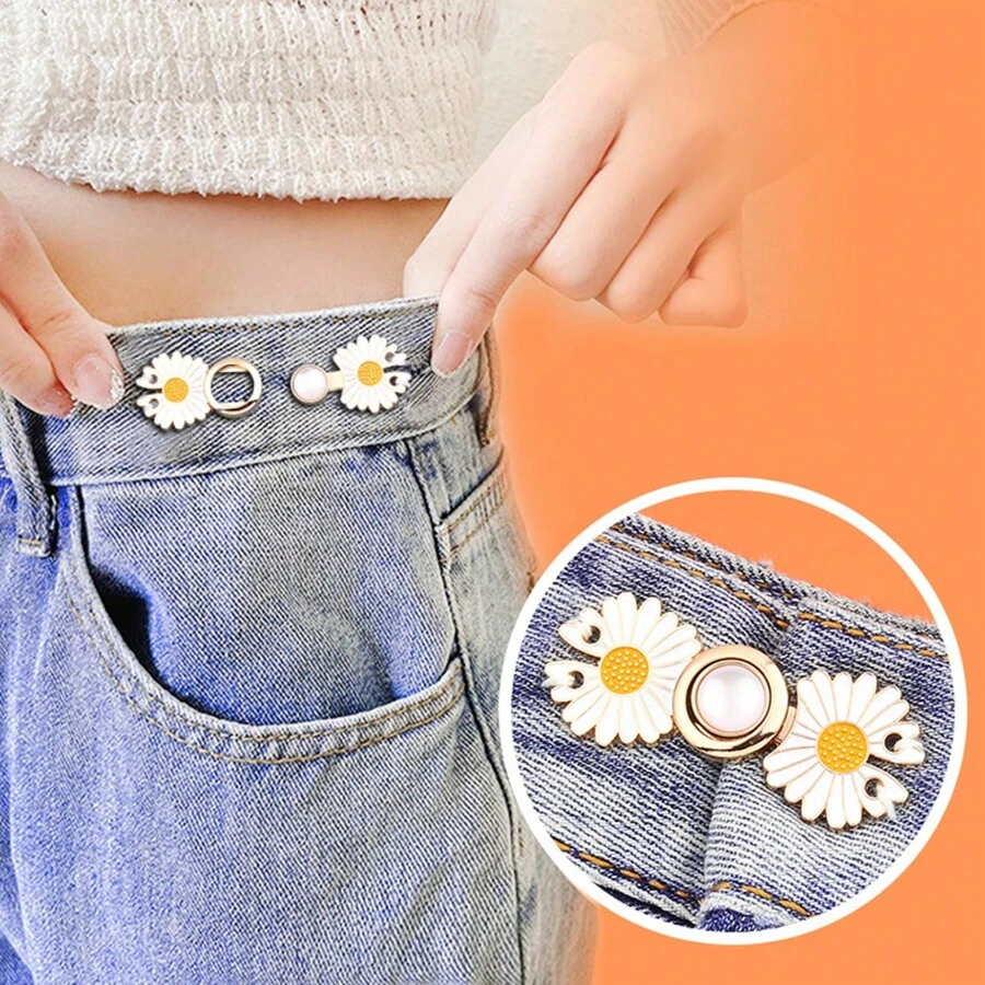 1 Set Of Adjustable Waistband Tightener With Removable Daisy Button ...