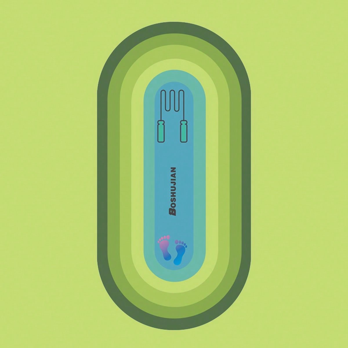 Jump Rope Mat Larger Non-Slip Indoor Outdoor Exercise Fitness Mat ...