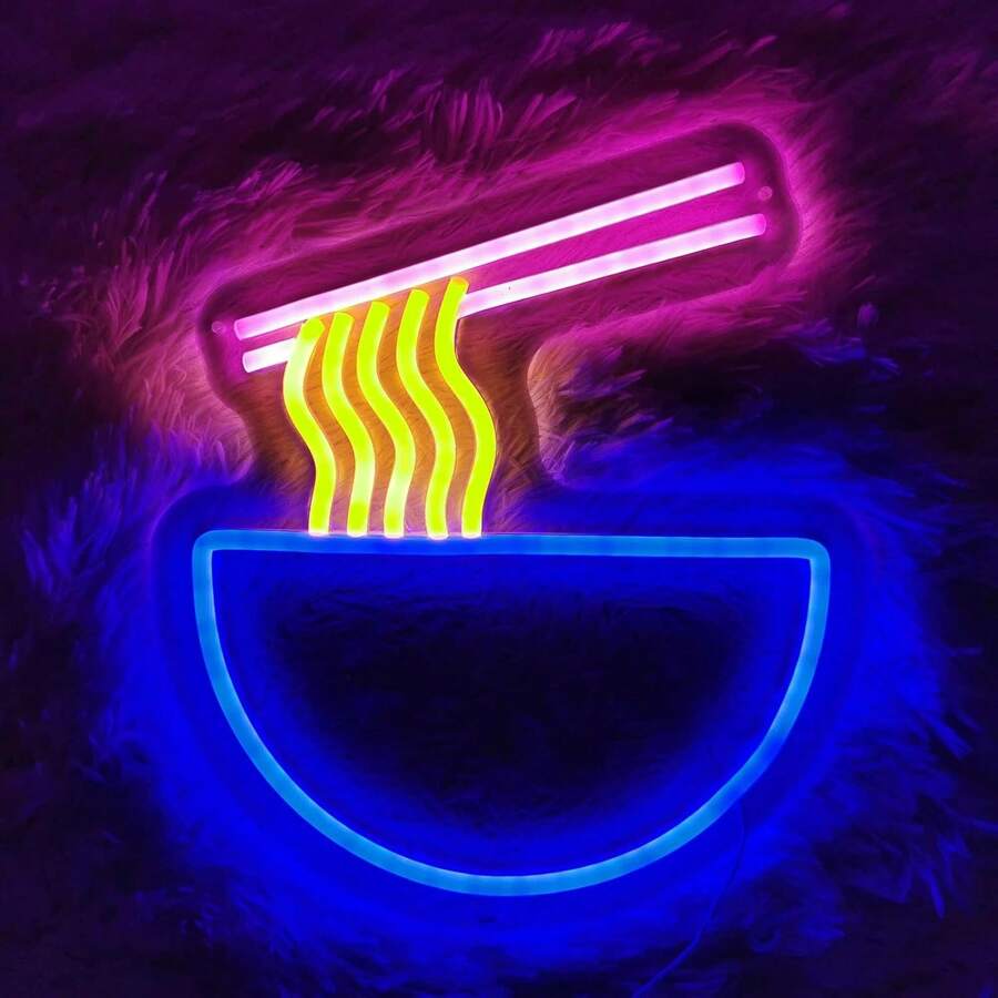 Ramen Neon Sign, Japanese Noodle Food Neon Sign, Dimmable Neon Light ...
