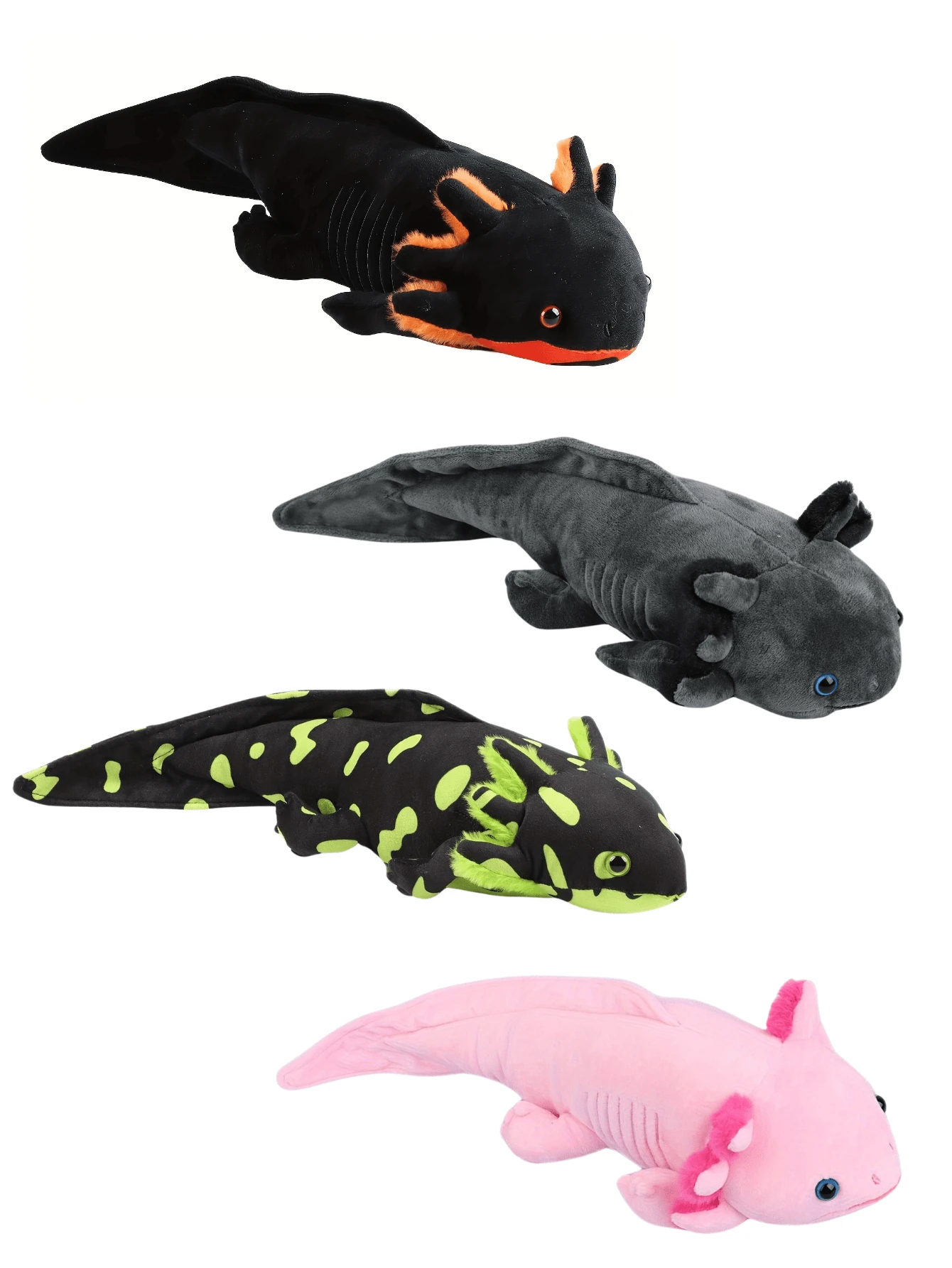 80cm/31.5in Cartoon Axolotl Plush Toys Realistic Ambystoma Creepy ...