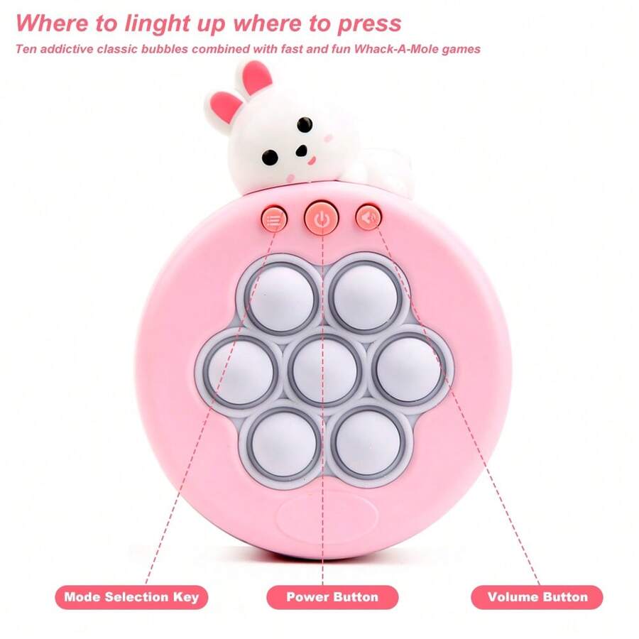 7-Kay Animal Series Pop Push Game Machine Cartoon Cute Fun Whac-A-Mole ...