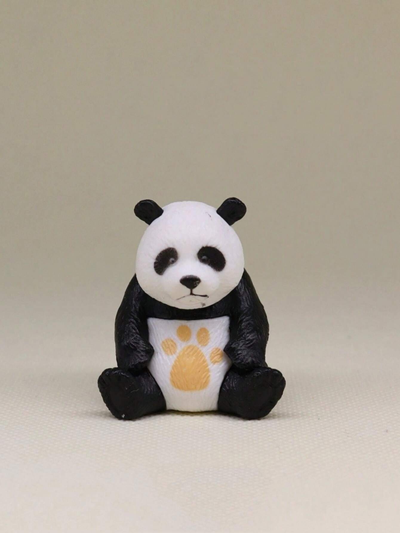 1pc Lifelike Resin Panda Miniature Landscape Ornament For Garden ...