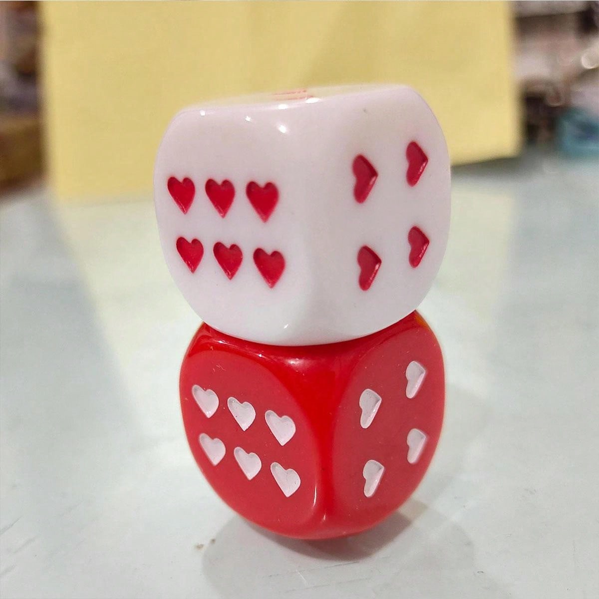 Heart Shaped Dice Game Prop With Love Points For Party Interactive Game ...