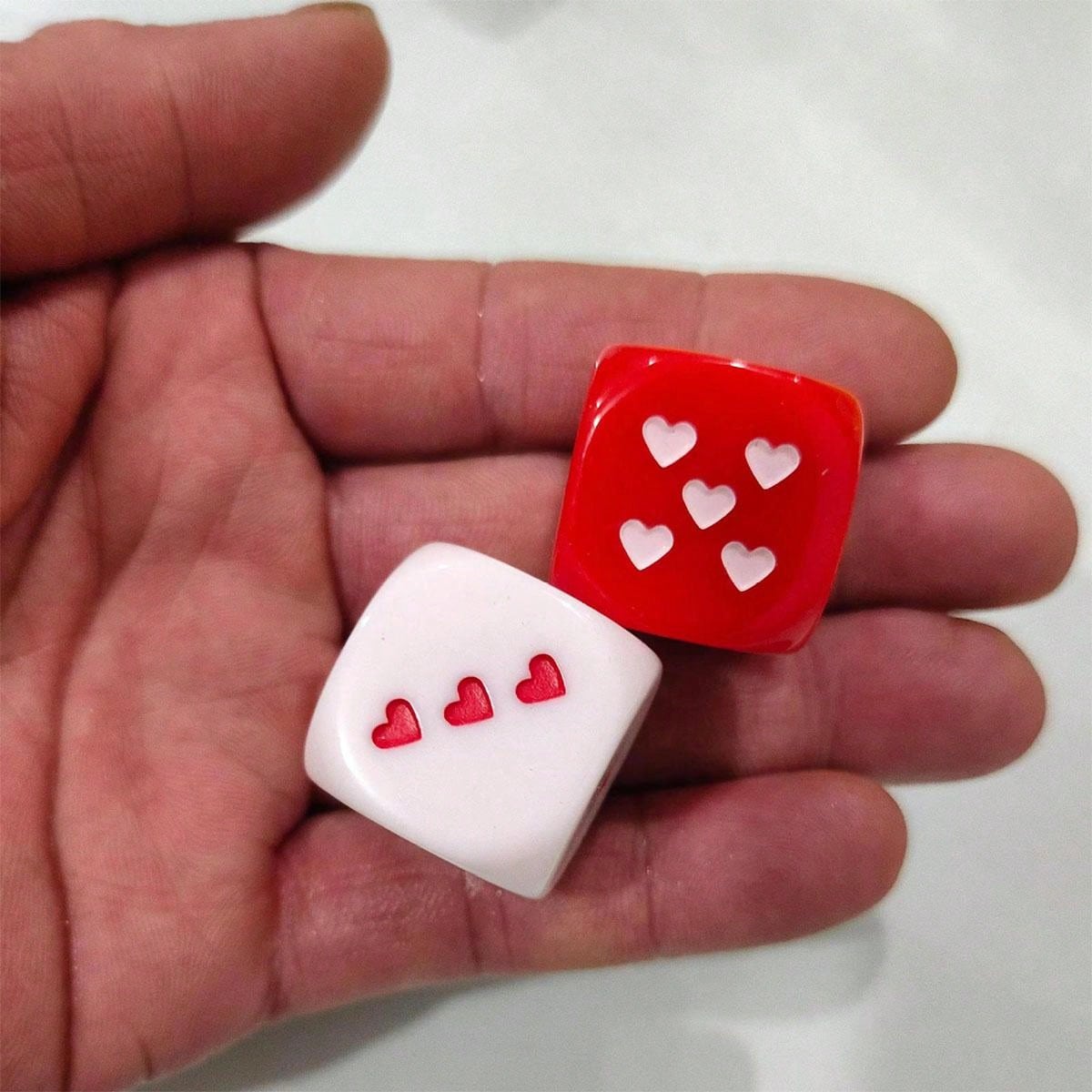 Heart Shaped Dice Game Prop With Love Points For Party Interactive Game ...