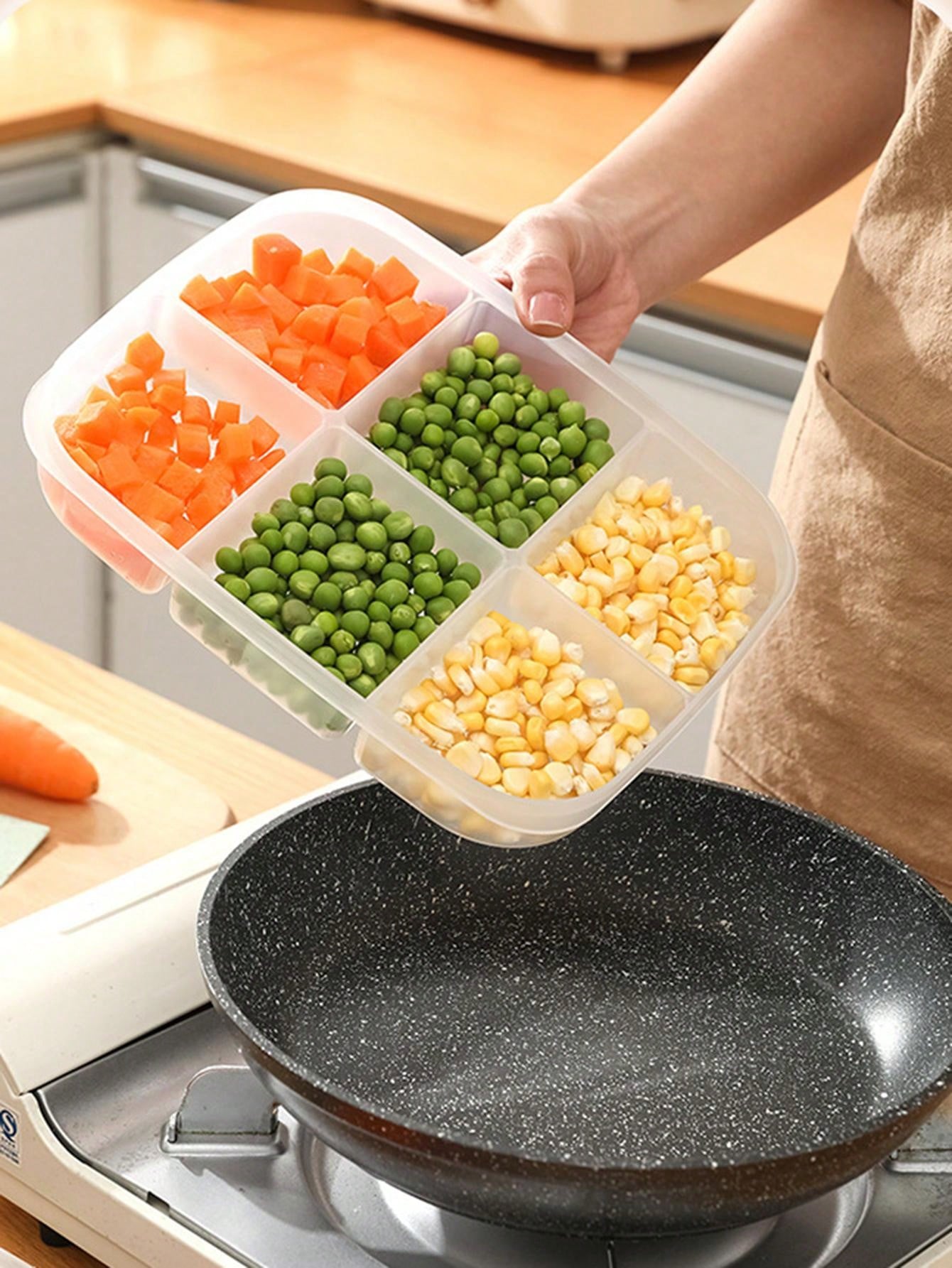 Large Capacity Kitchen Multi-Compartment Sealable Refrigerator Storage ...