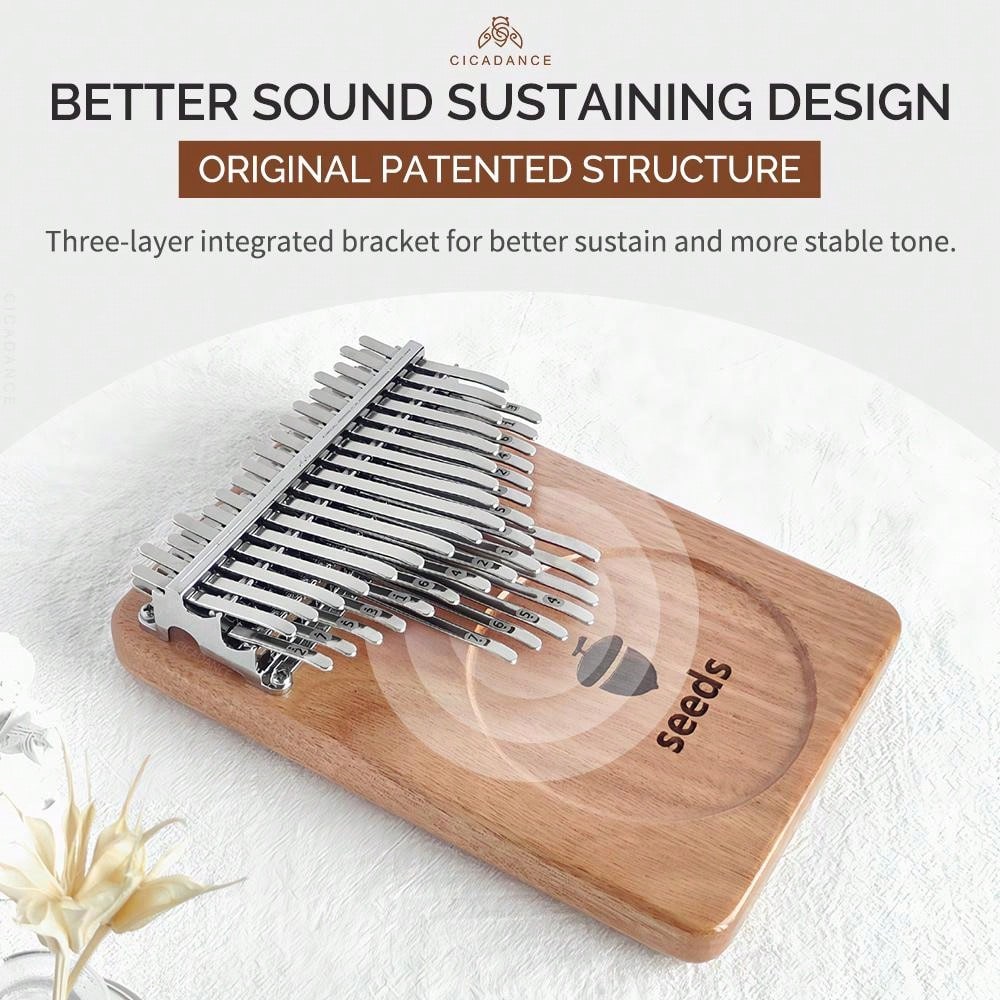 Professional 41 Keys Seeds Chromatic Kalimba C Key 3 Layer Thumb Piano ...