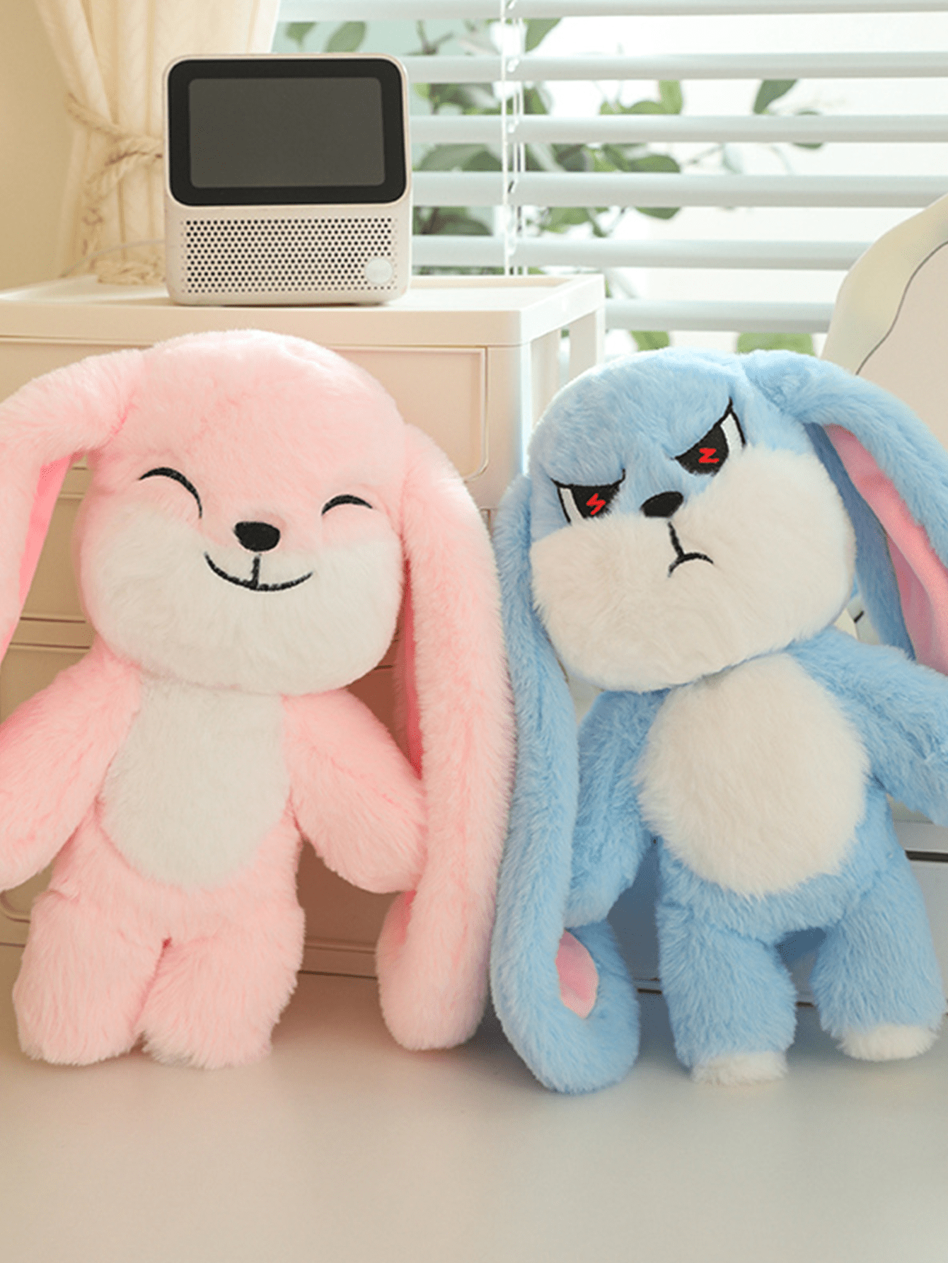 28cm Expression Rabbit Plush Toys Soft Stuffed Animals Hugging Plushies ...