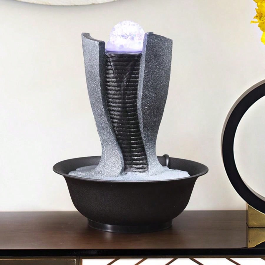 1pc 31*24*24CM Resin Water Feature Feng Shui Ornament With Water Pump ...