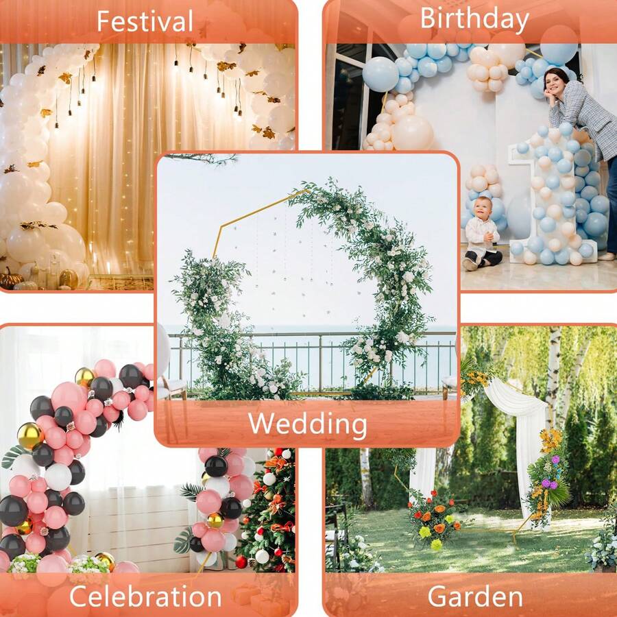 6.5Ft Wedding Arches For Ceremony,Metal Balloon Arch Stand, Arbor ...