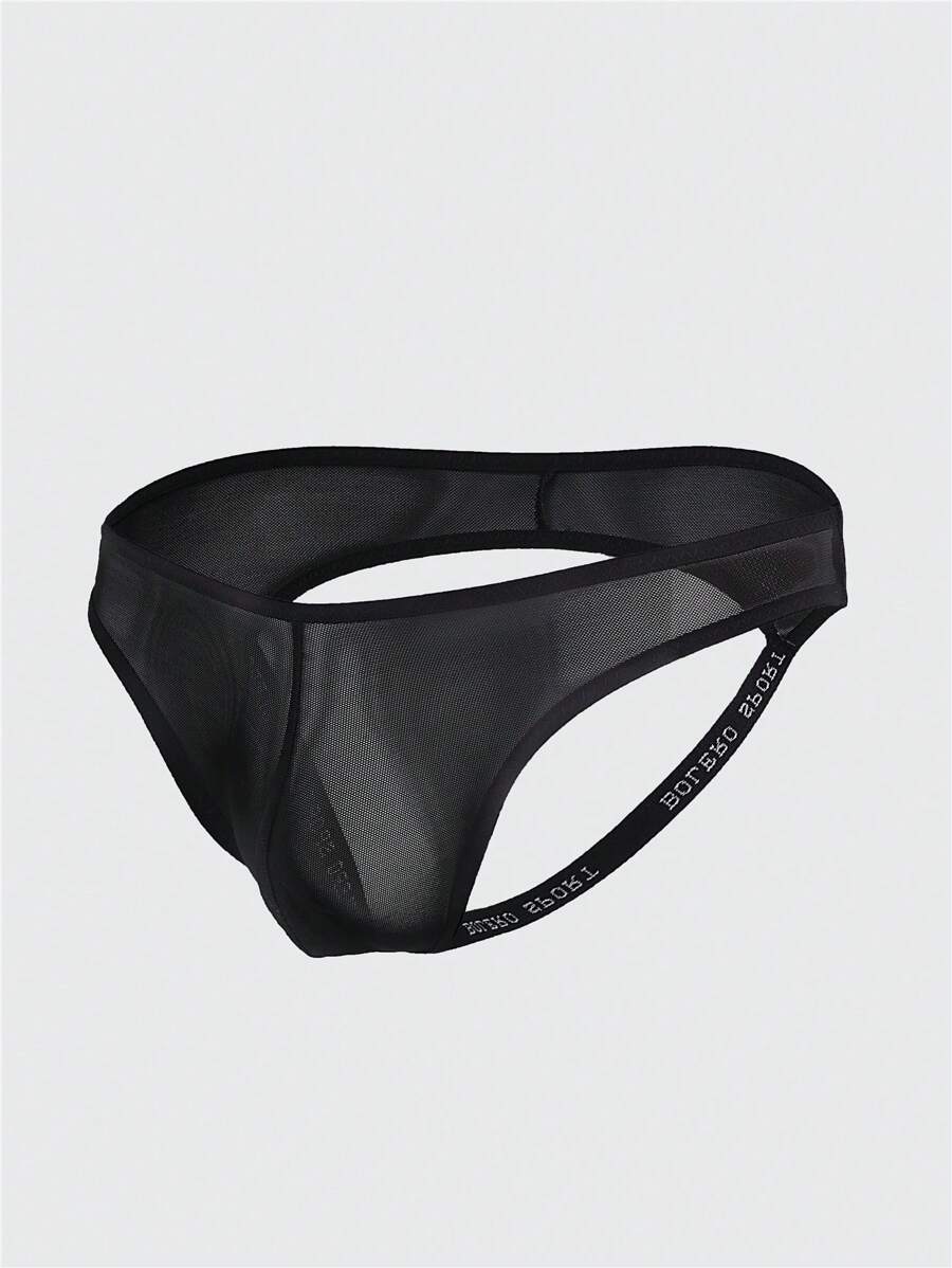 Men's Low Rise Elastic Letter Waistband G-String | SHEIN USA