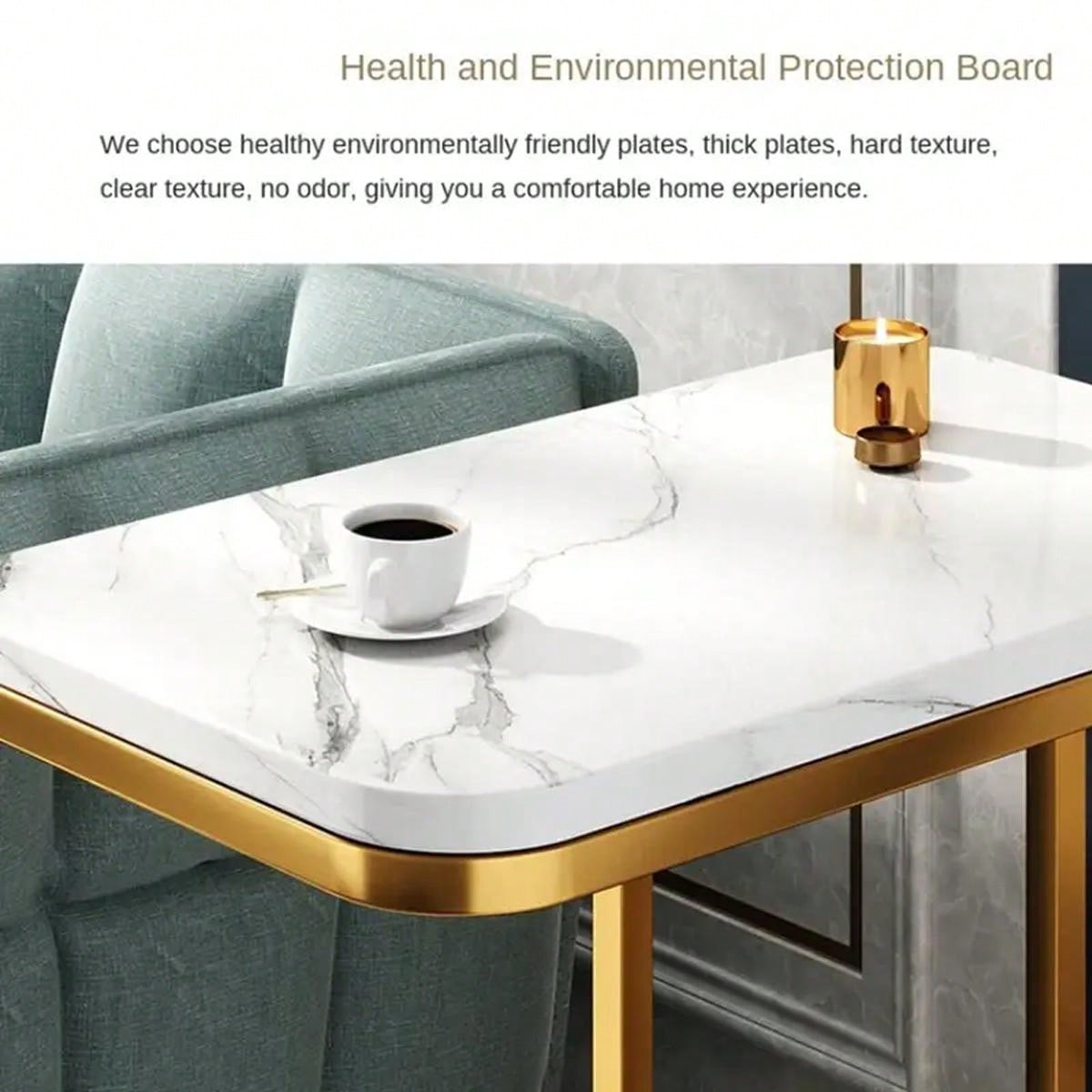 1pc Side Table, C Shaped End Table For Couch, Sofa And Bed, Large ...