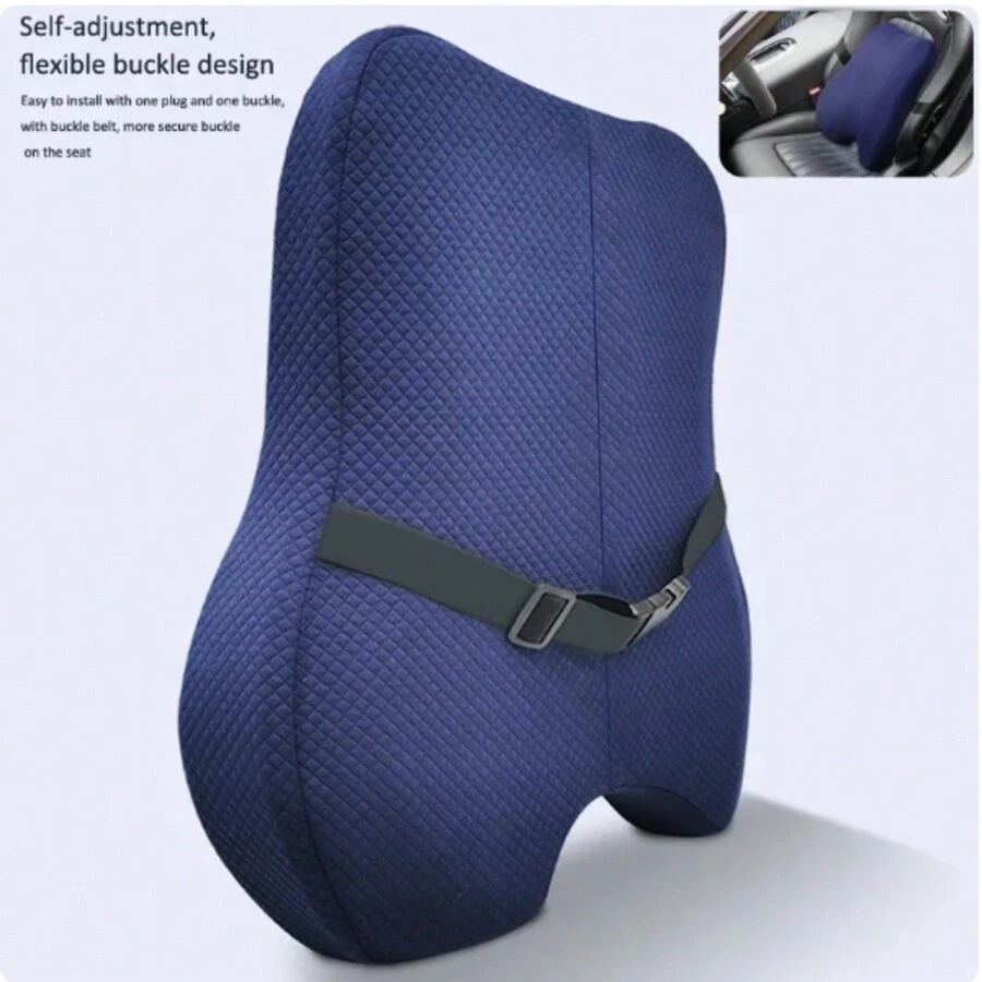 Memory Foam Lumbar Back Support Cushion, Ergonomic Design For ...