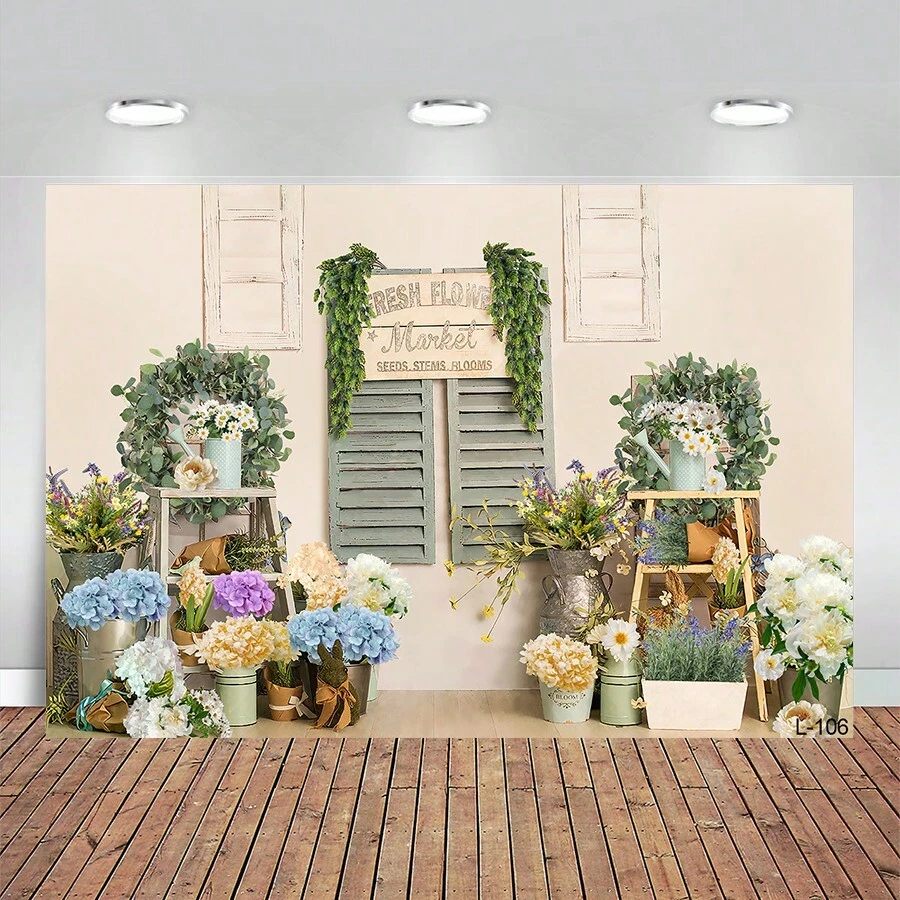 Easter Decoration 2024 Photography Background Spring Rabbit Eggs For ...