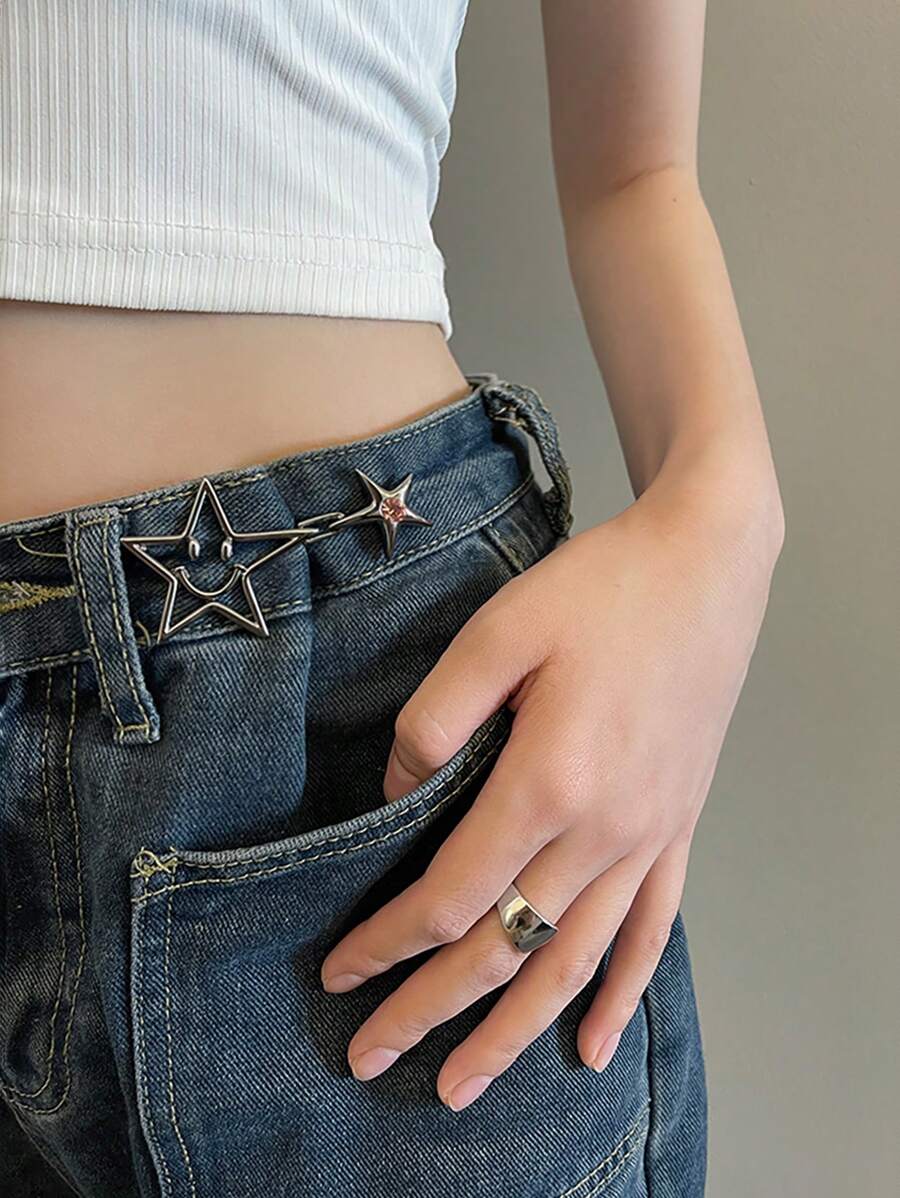 1Pair Small Star Detachable Waist Button - No Drilling Sewing Waist ...