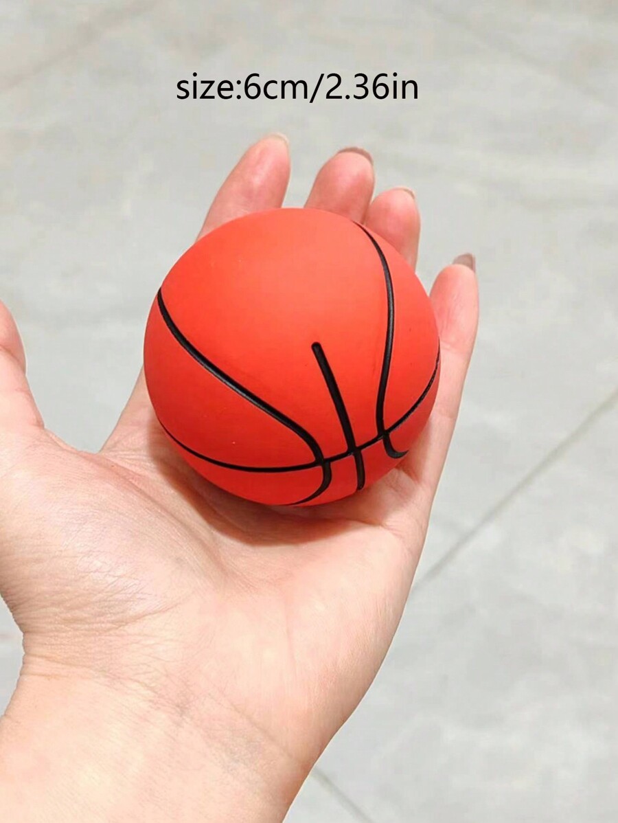 6cm Rubber Basketball High Bounce Ball Mini Toy Ball Random Color, No ...