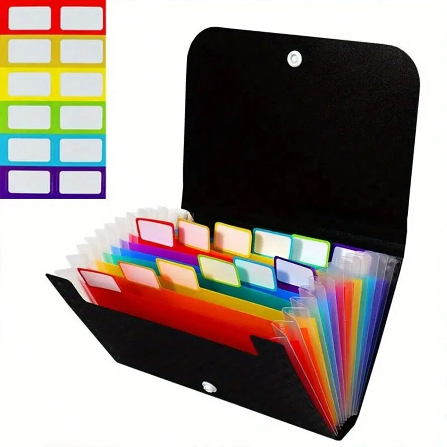 1pc A6 Accordion Document Folder With 13 Layers, Pockets And Receipt ...